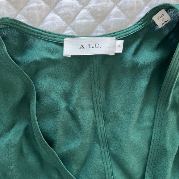 A.L.C. | Dresses | Alc Green Wrap Dress | Poshmark